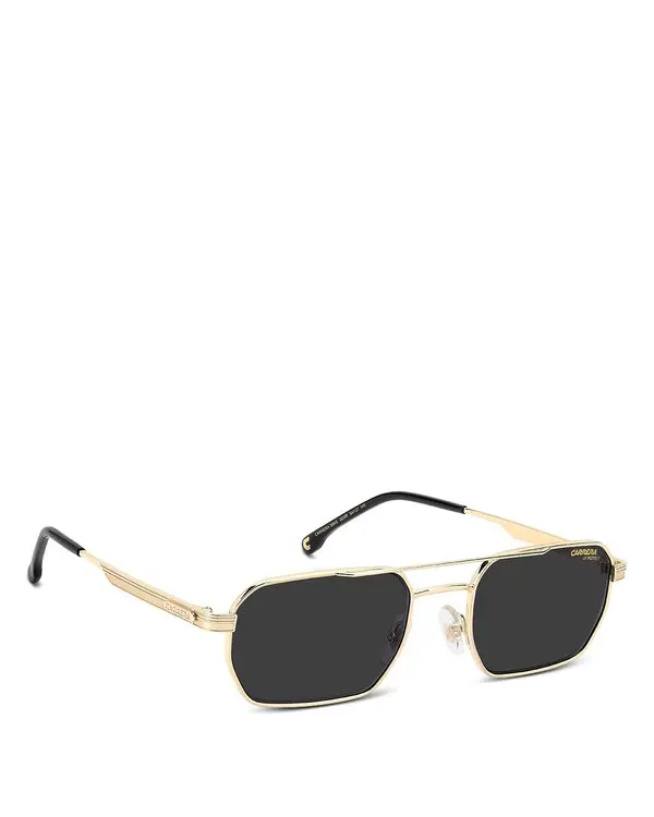 Carrera Eyewear Rectangular Double Bridge Sunglasses, 54mm