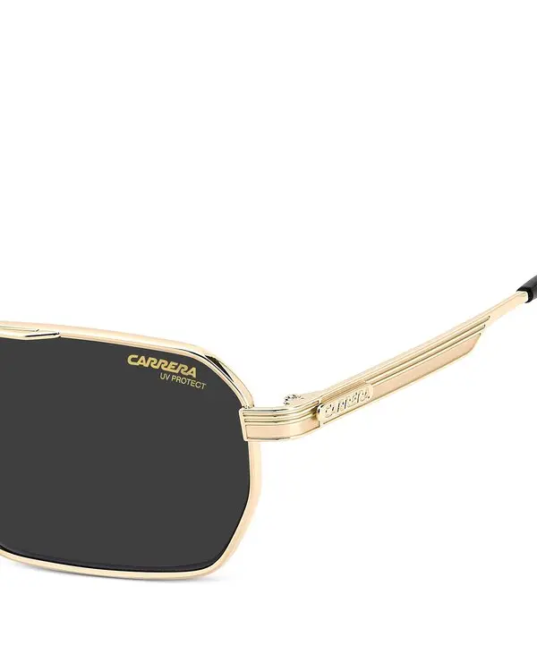 Carrera Eyewear Rectangular Double Bridge Sunglasses, 54mm