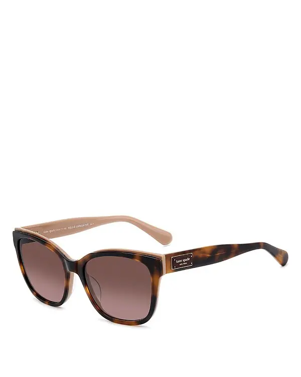 Kate Spade New York Fatimah Rectangular Sunglasses, 55mm - Brown