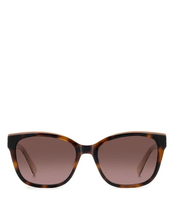 Kate Spade New York Fatimah Rectangular Sunglasses, 55mm