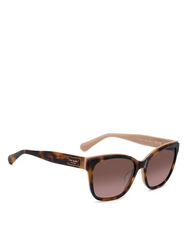Kate Spade New York Fatimah Rectangular Sunglasses, 55mm