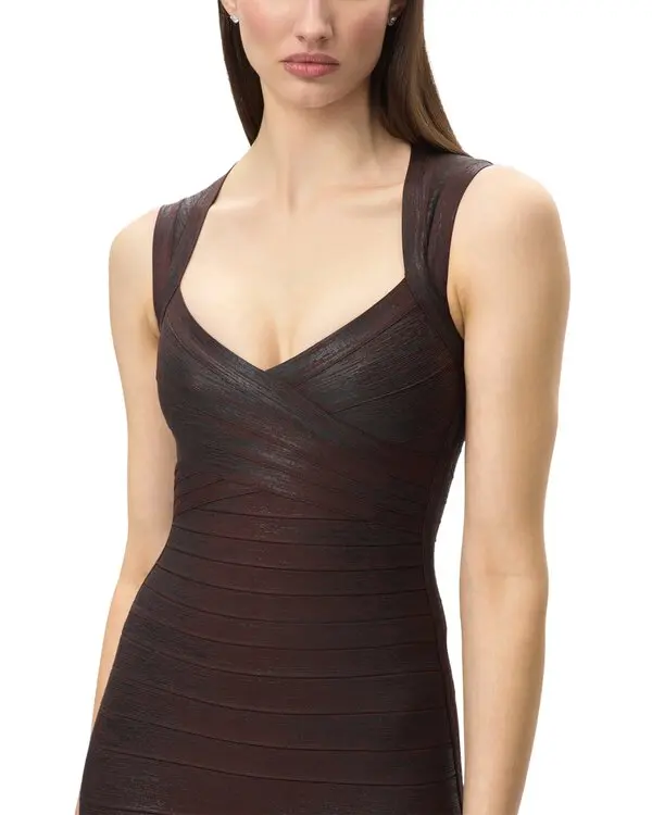 Herve Leger The Metallic Jamie Mini Dress