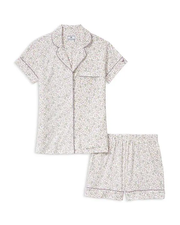PETITE PLUME Cotton Printed Short Sleeve Pajama Set