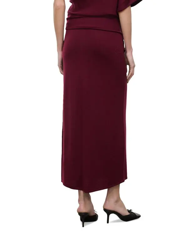 Staud Wilma Draped Wool Skirt