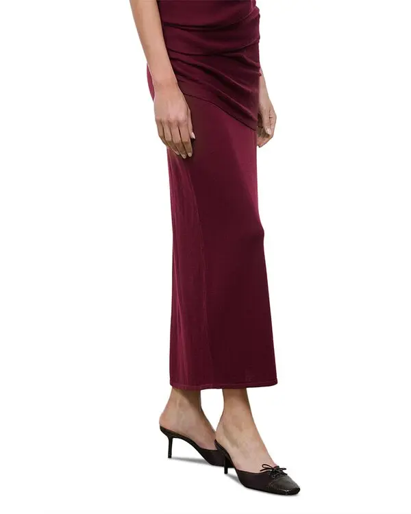Staud Wilma Draped Wool Skirt
