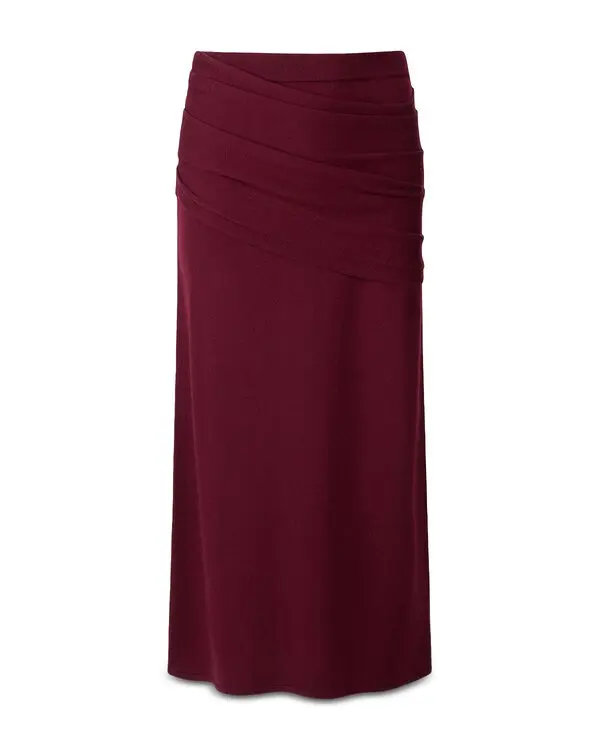 Staud Wilma Draped Wool Skirt
