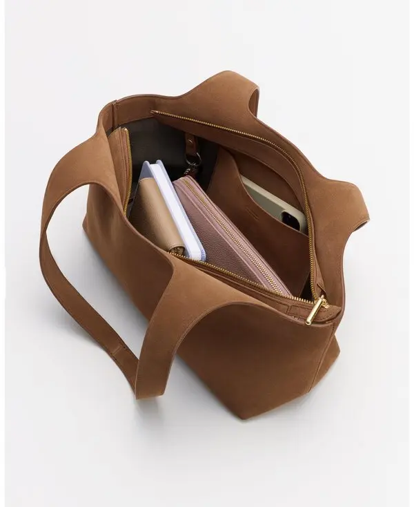 Cuyana Suede East West System Tote