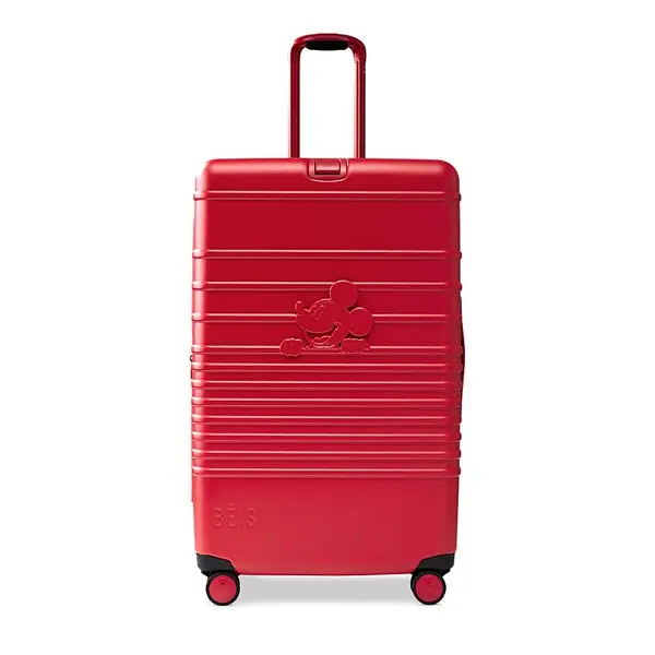 BEIS The Disney Large Check In Roller Suitcase - Mickey Mouse Red