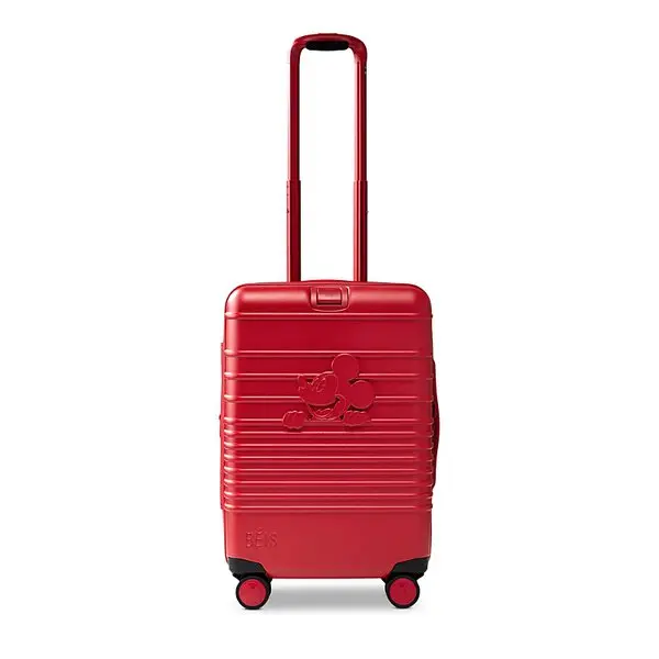 BEIS The Disney Carry On Roller Suitcase - Mickey Mouse Red