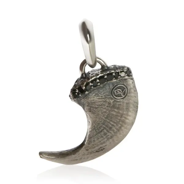 David Yurman Sterling Silver Diamond Petrvs Claw Amulet Pendant - Sterling_silver