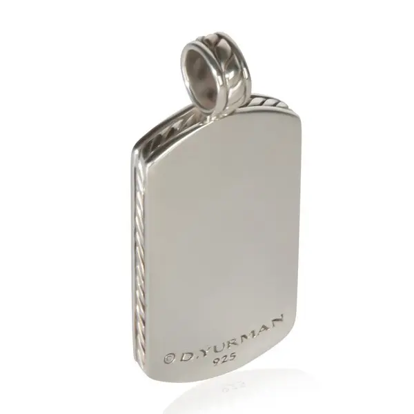 David Yurman Sterling Silver Tag Pendant