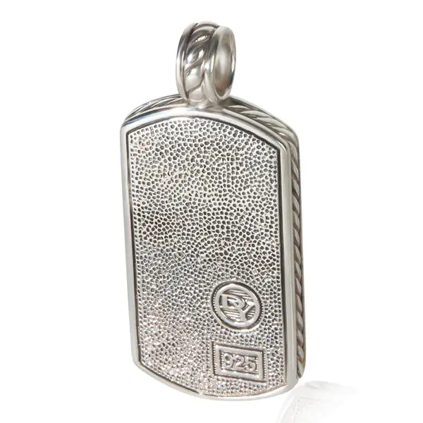 David Yurman Sterling Silver Tag Pendant - Sterling_silver