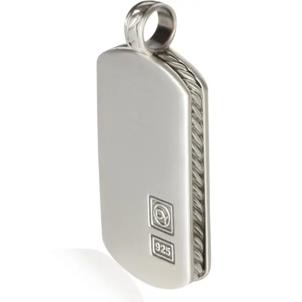 David Yurman Sterling Silver Tag Pendant