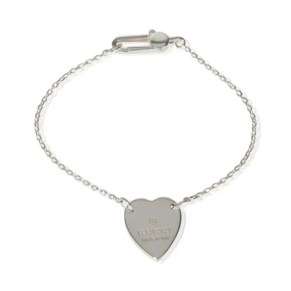Gucci Sterling Silver Trademark Heart Bracelet - Sterling_silver