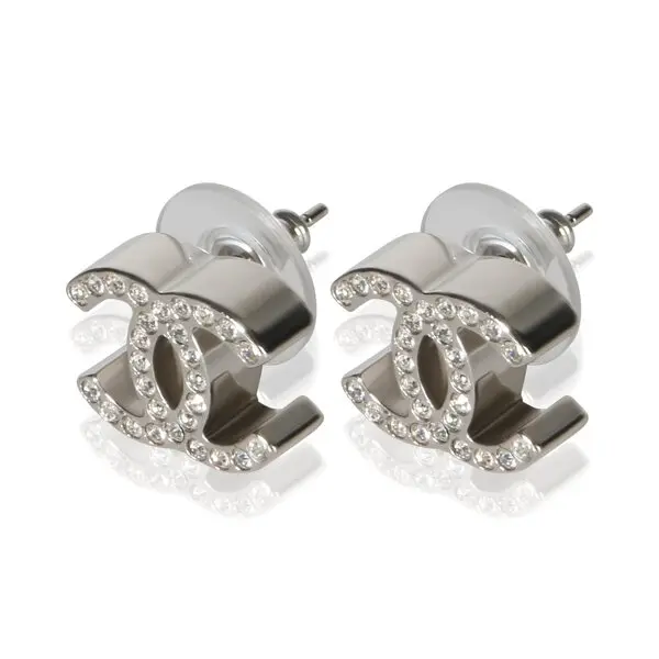 Chanel 2026 Strass Cc Earrings - Palladium_plated