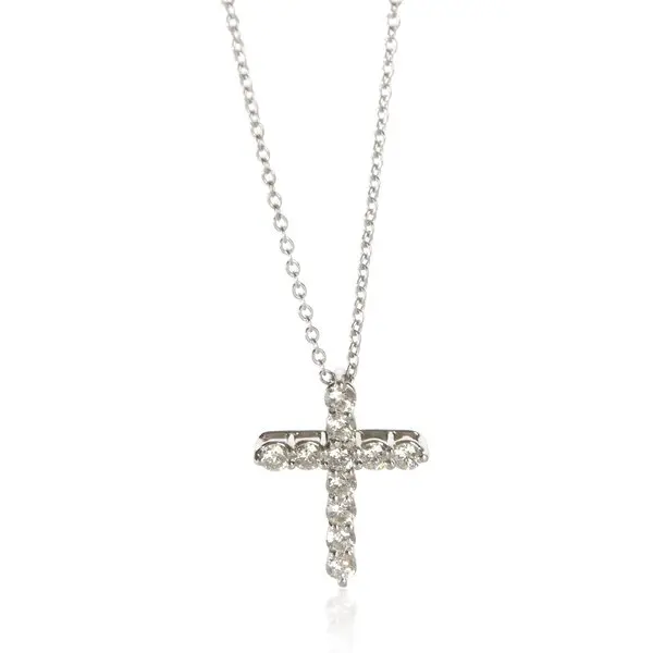 Tiffany & Co. Diamond Cross Pendant - Platinum