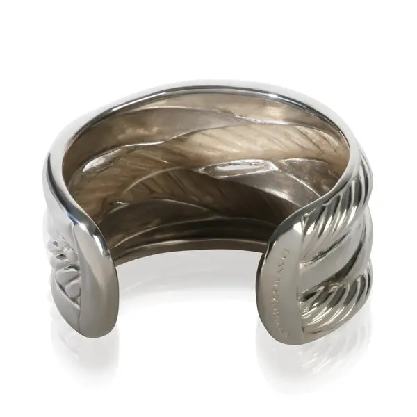 David Yurman Sterling Silver Wide Crossover Bracelet