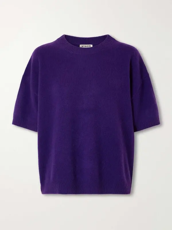 Staud Sorrento Cashmere Sweater - Purple