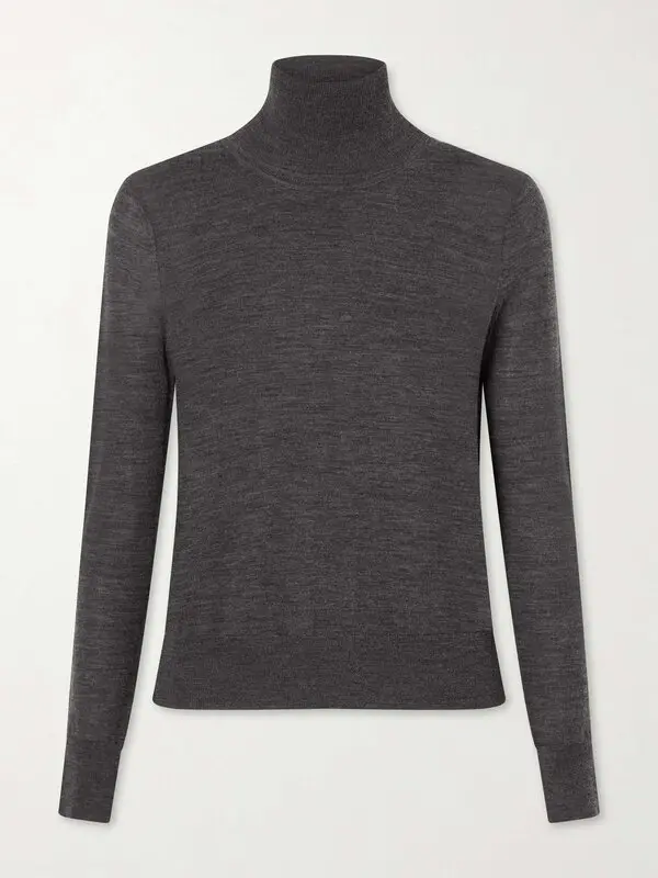 NILI LOTAN Larking Cashmere Turtleneck Sweater - Anthracite