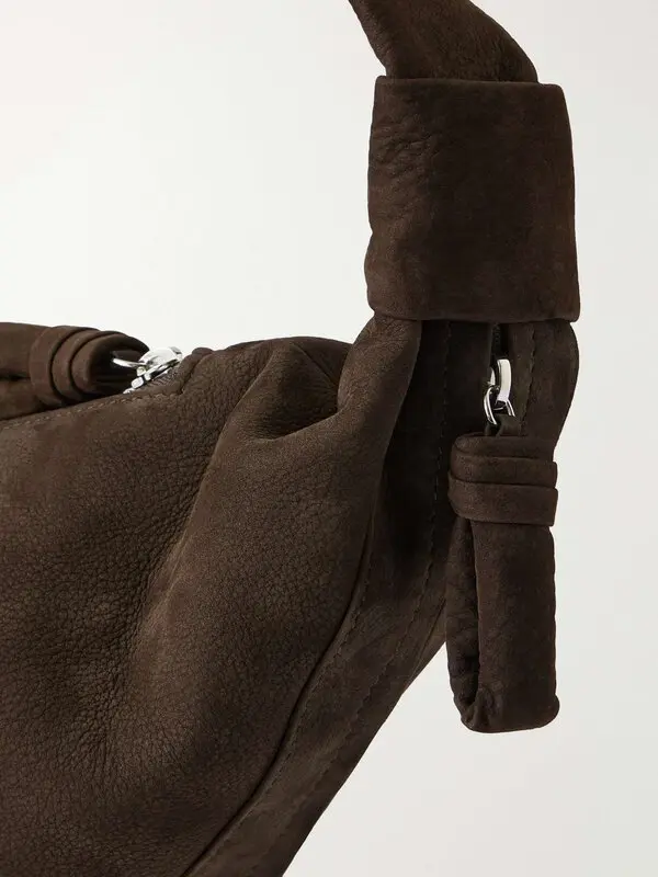 LEMAIRE Large Croissant Paneled Leather Shoulder Bag