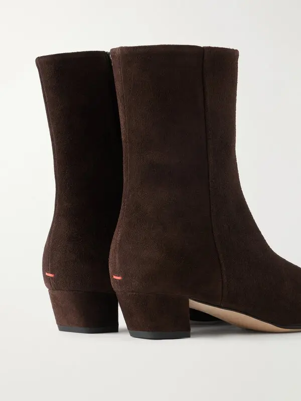 AeydĒ Yasmin 35 Leather Ankle Boots - Brown