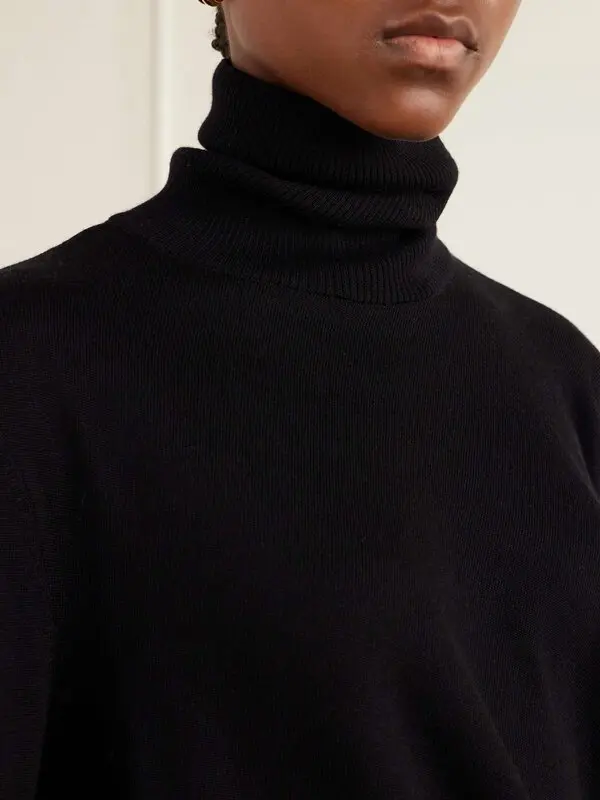 Magda Butrym Gathered Wool Turtleneck
