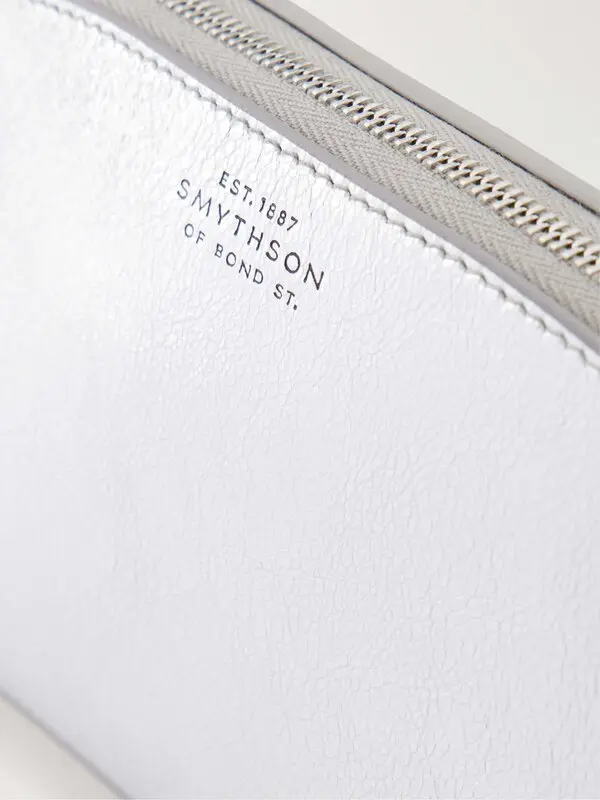 Smythson Metallic Leather Cosmetic Case