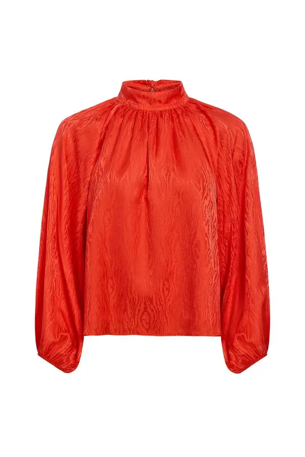 MARIE OLIVER Silk Moiré Oryan Blouse