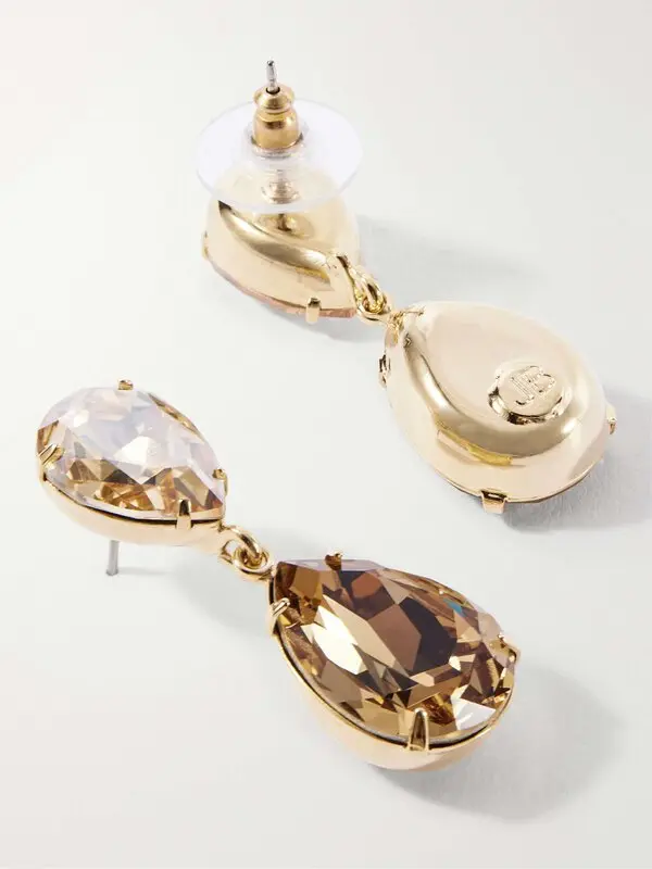 JENNIFER BEHR Judy Gold-plated Crystal Earrings