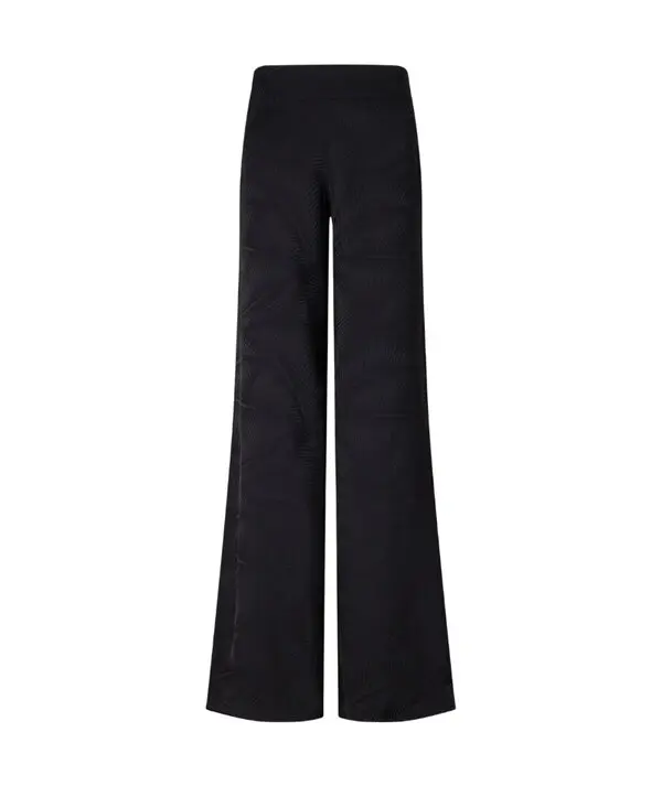Johanna Ortiz Satin-jacquard High-waist Wide-leg Pants - Black