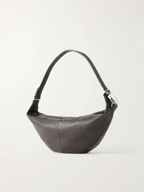 LEMAIRE Quiver Clip Mini Paneled Full-grain Leather Shoulder Bag