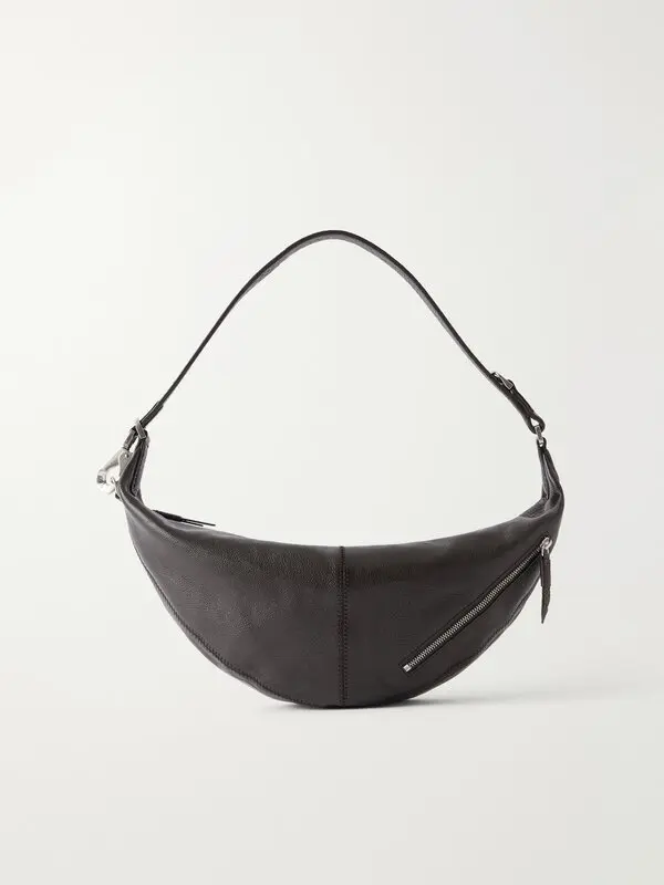 LEMAIRE Quiver Clip Mini Paneled Leather Shoulder Bag - Brown