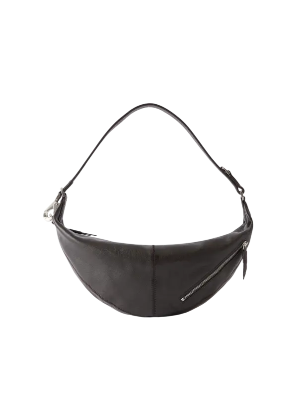 LEMAIRE Quiver Clip Mini Paneled Leather Shoulder Bag - Brown