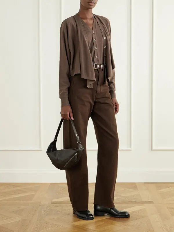 LEMAIRE Quiver Clip Mini Paneled Leather Shoulder Bag