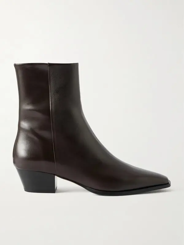 AeydĒ Baba 40 Leather Ankle Boots - Brown