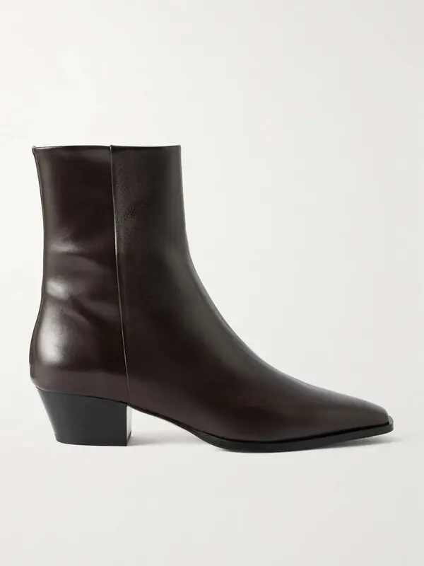 AeydĒ Baba 40 Leather Ankle Boots - Dark Brown