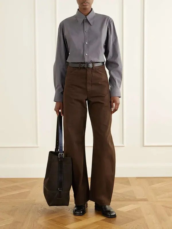 LEMAIRE Cotton And Silk-blend Poplin Shirt