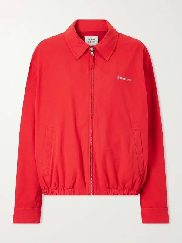 FRAME Sotheby's Cotton-twill Jacket - Red