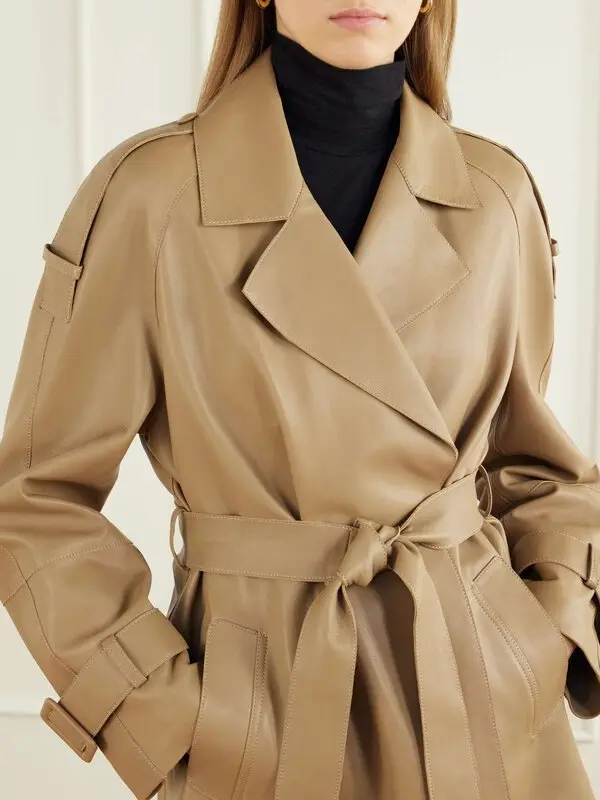 Nour Hammour Nera Leather Cropped Jacket