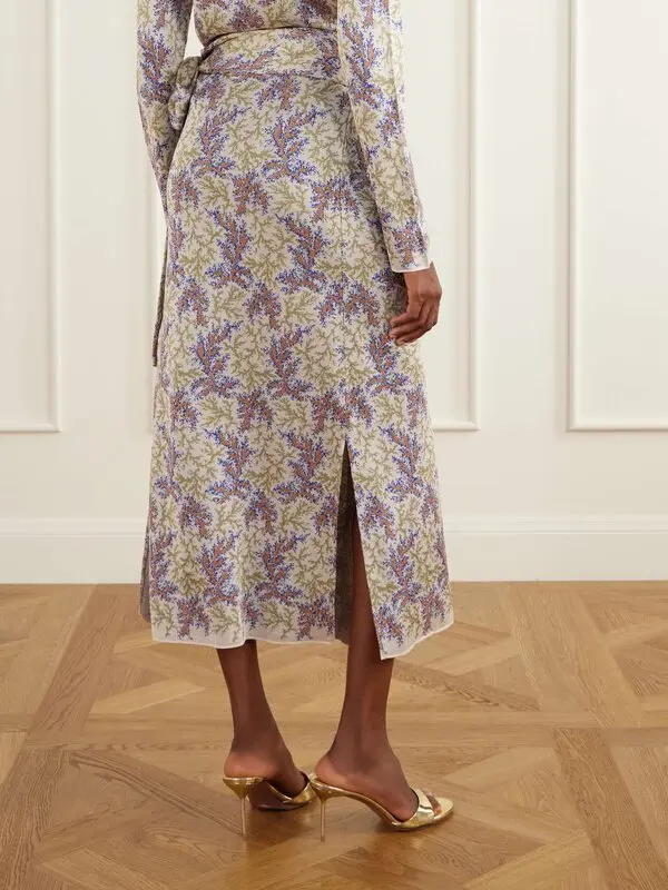 Rabanne Wrap Jacquard Midi Skirt
