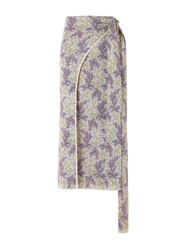 Rabanne Wrap Jacquard Midi Skirt - Multi