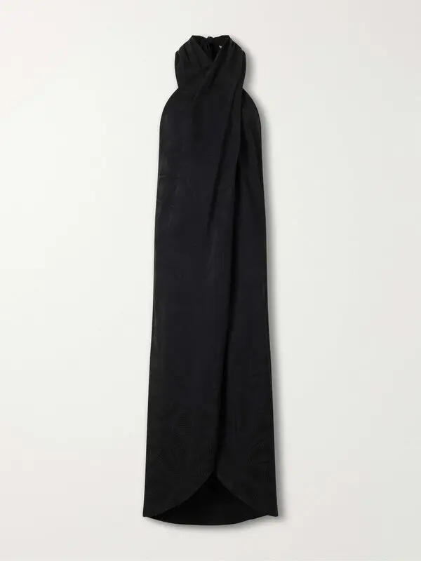Johanna Ortiz Silent Water Satin-jacquard Tunic - Black