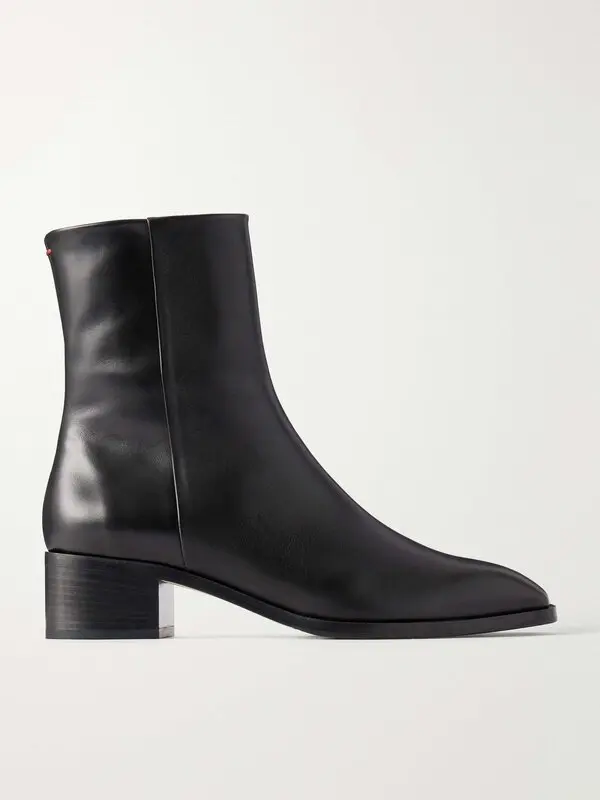 AeydĒ Lee 40 Leather Ankle Boots - Black