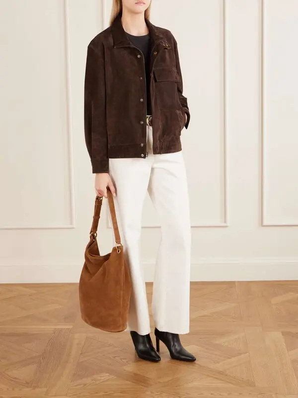 NILI LOTAN Cooper Suede Shoulder Bag