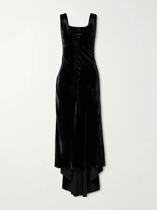 Le Kasha Gritti Velvet Maxi Dress - Black