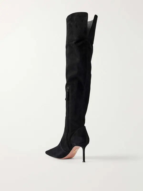 AQUAZZURA Vespera 75 Suede Boots