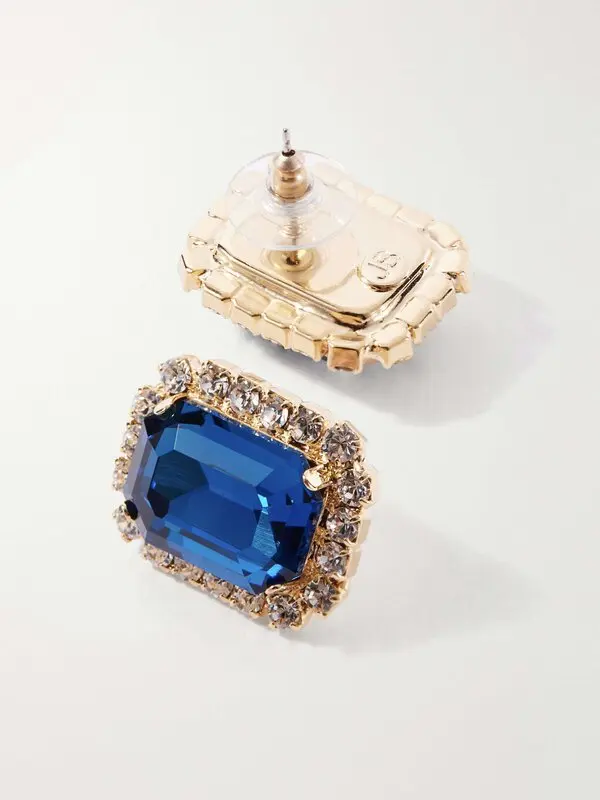 JENNIFER BEHR Diana Gold-plated Crystal Earrings