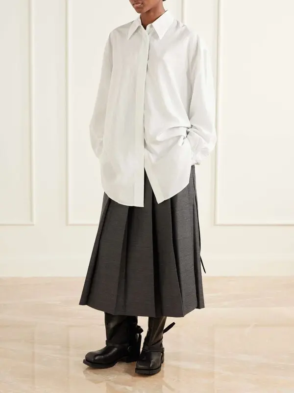 Our Legacy High Engine Tie-embellished Leather Knee Boots