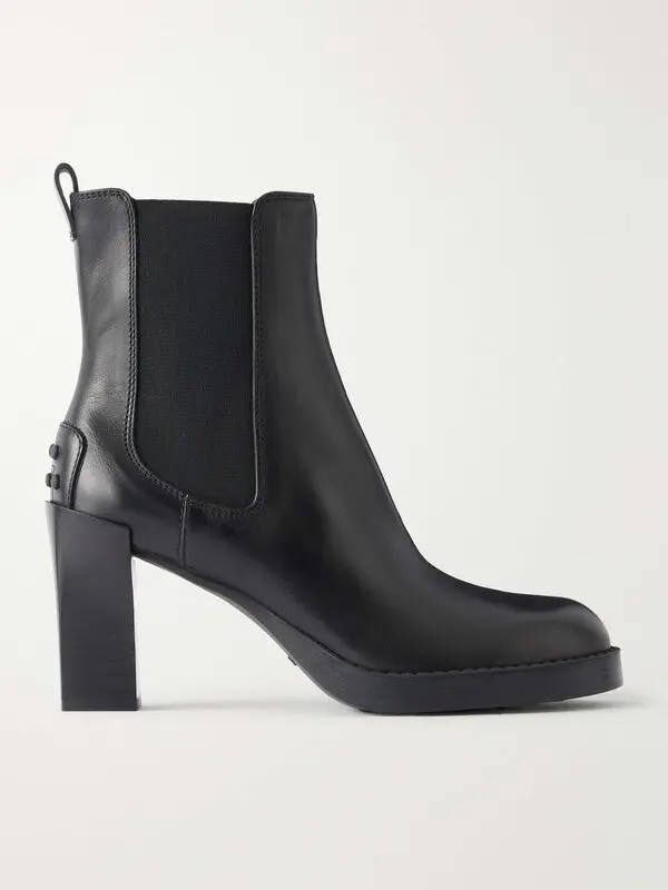 TOD'S Tronchetto Elastico 80 Leather Ankle Boots