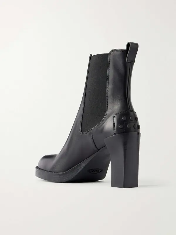 TOD'S Tronchetto Elastico 80 Leather Ankle Boots